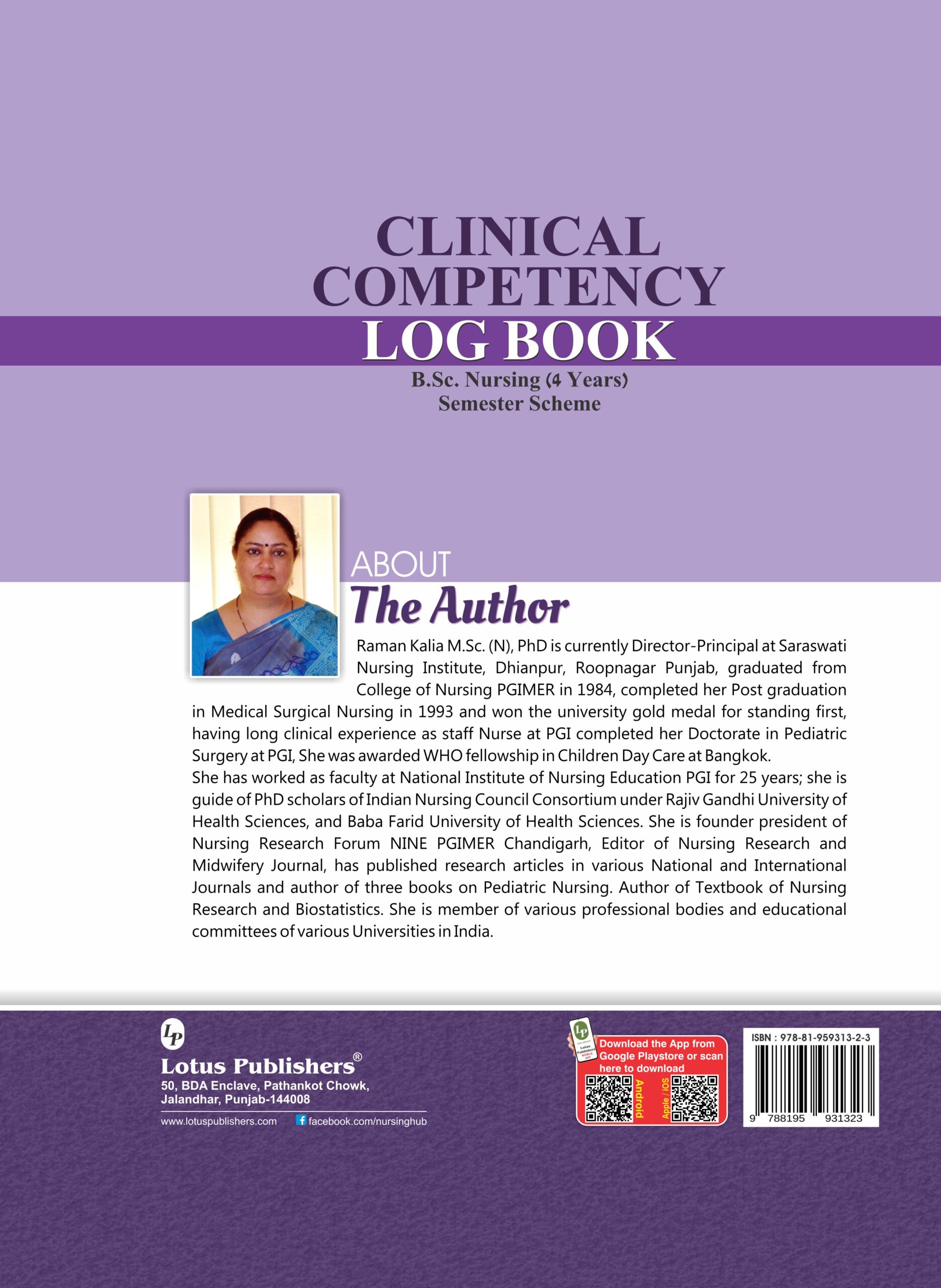 Clinical Competency Log Book for BSC Nursing (4 Years) | Lotus Publishers